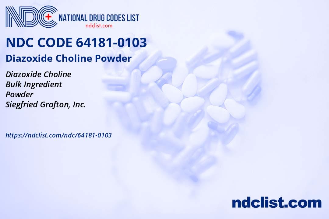 Diazoxide Choline Powder- NDC64181-0103