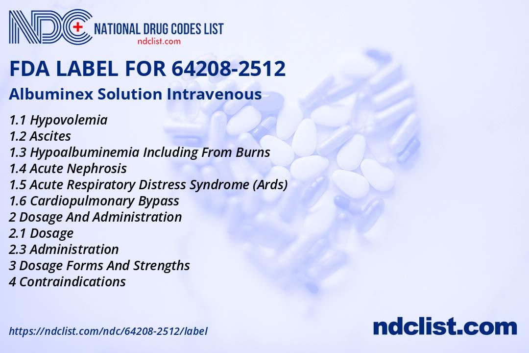 FDA Label for Albuminex Solution Intravenous - Indications, Usage ...