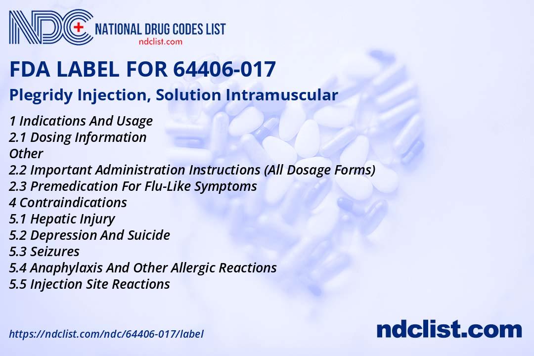 FDA Label for Plegridy Injection, Solution Intramuscular - Indications ...
