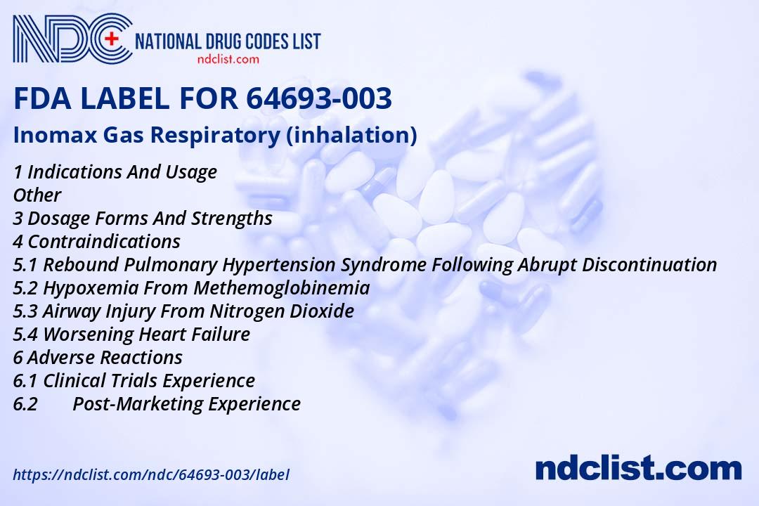 FDA Label for Inomax Gas Respiratory (inhalation) - Indications, Usage ...