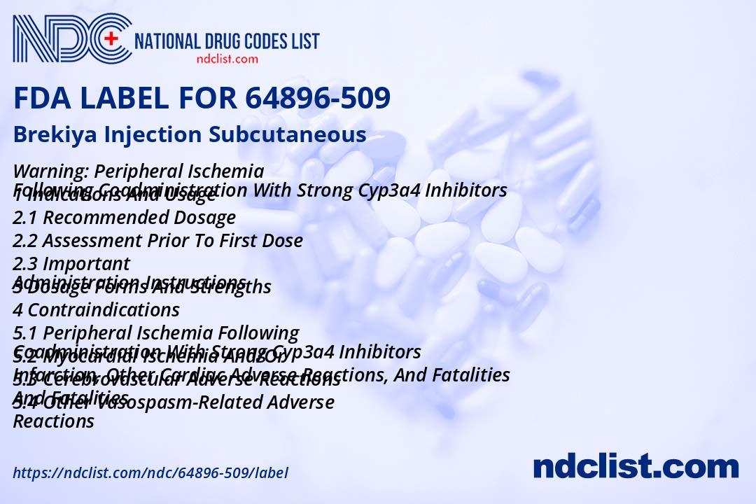 Brekiya Injection- FDA Label NDC64896-509
