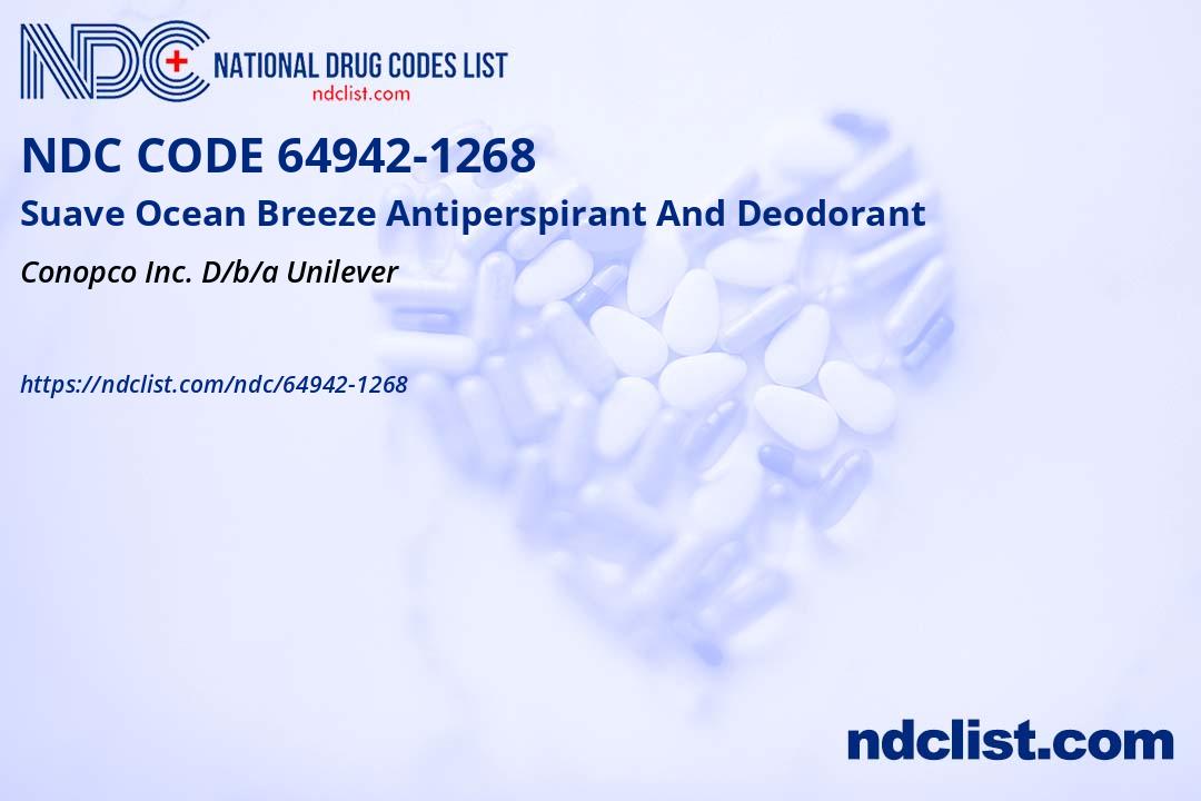 NDC 64942-1268 Suave Ocean Breeze Antiperspirant And Deodorant
