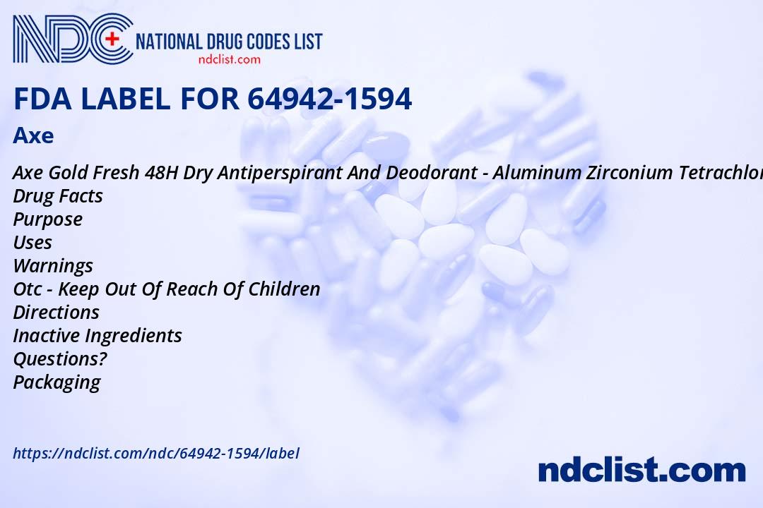 FDA Label for Axe - Indications, Usage & Precautions