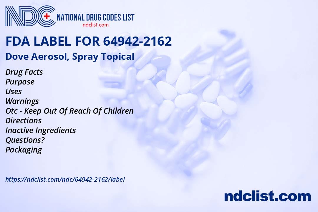 Dove Aerosol, Spray- FDA Label NDC64942-2162