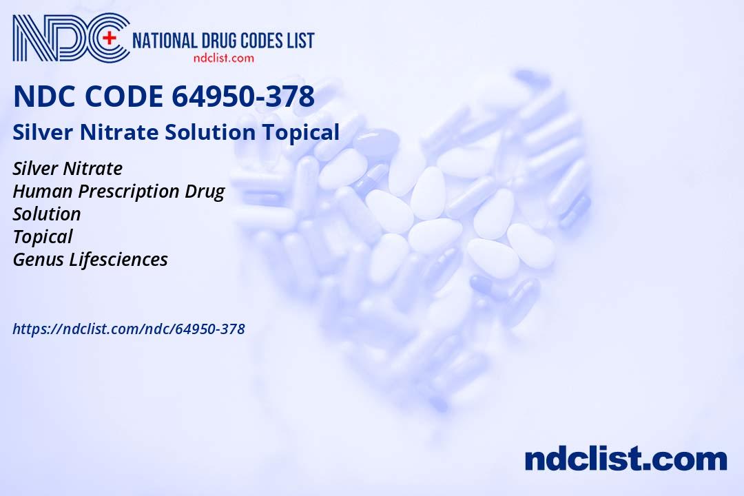 Silver Nitrate Solution NDC 64950-378
