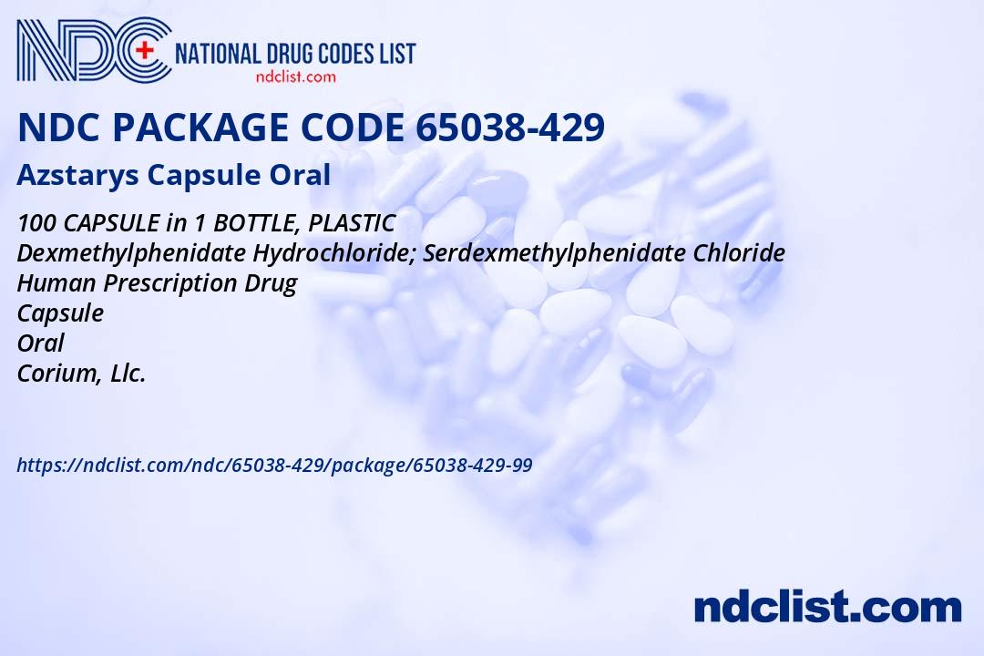 Azstarys Capsule NDC Package 65038-429-99