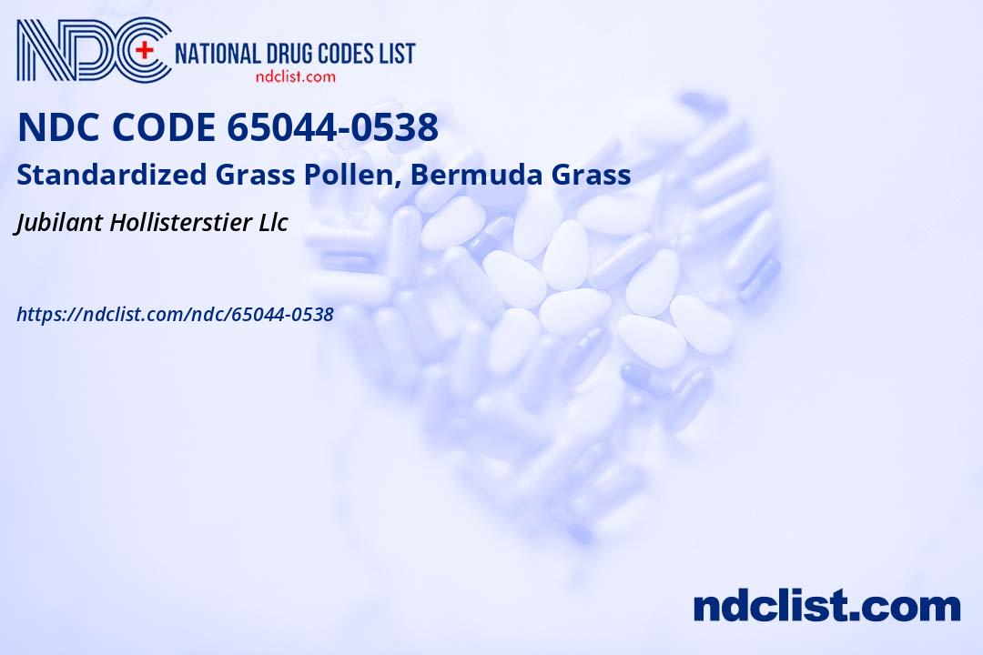 Standardized Grass Pollen, Bermuda Grass- NDC65044-0538