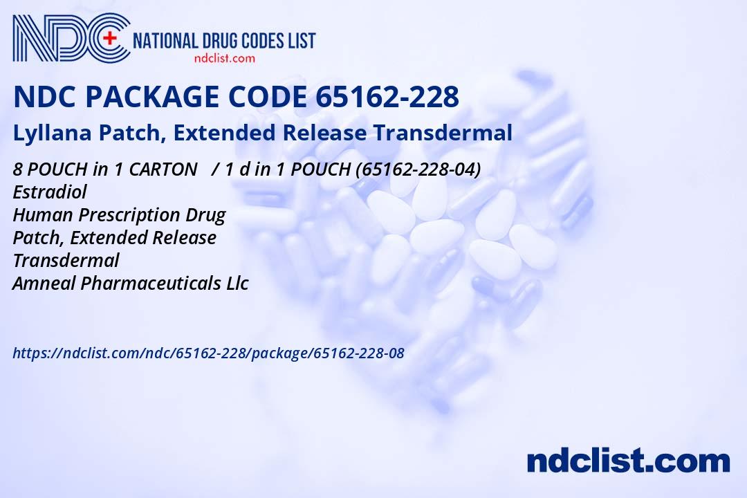 Lyllana Patch, Extended Release- NDC65162-228-08