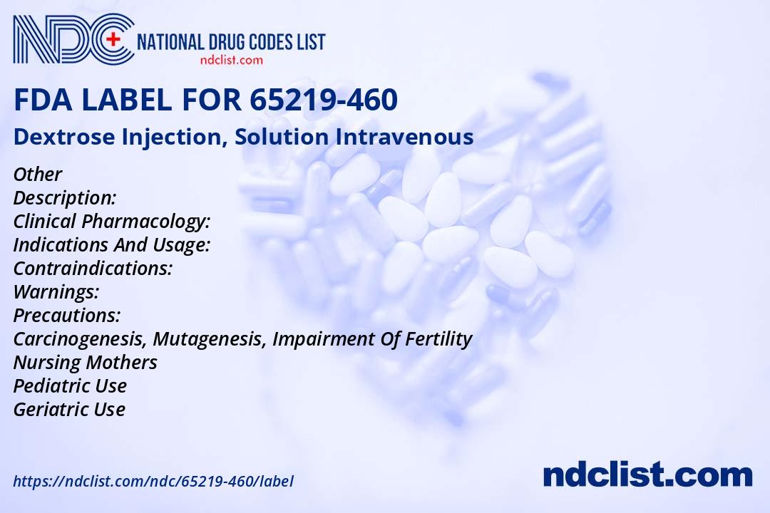 FDA Label for Dextrose Injection, Solution Intravenous - Indications ...