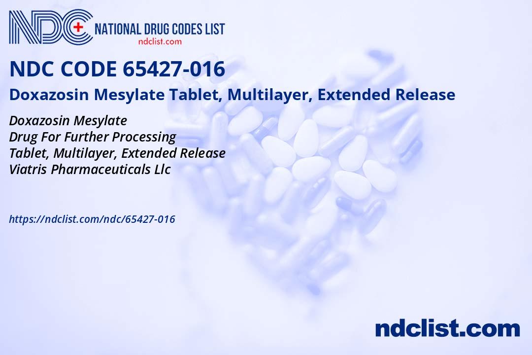 Doxazosin Mesylate- NDC65427-016