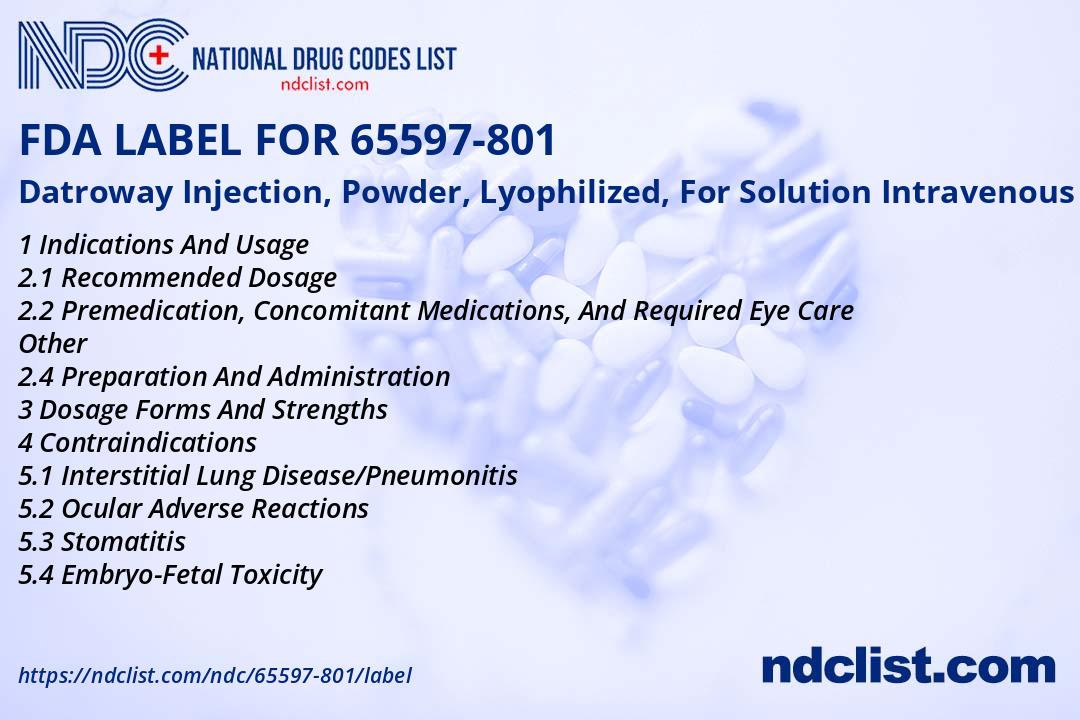 FDA Label for Datroway Injection, Powder, Lyophilized, For Solution ...