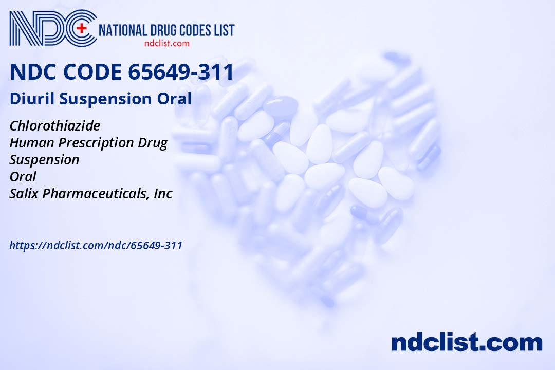 NDC 65649-311 Diuril Suspension Oral