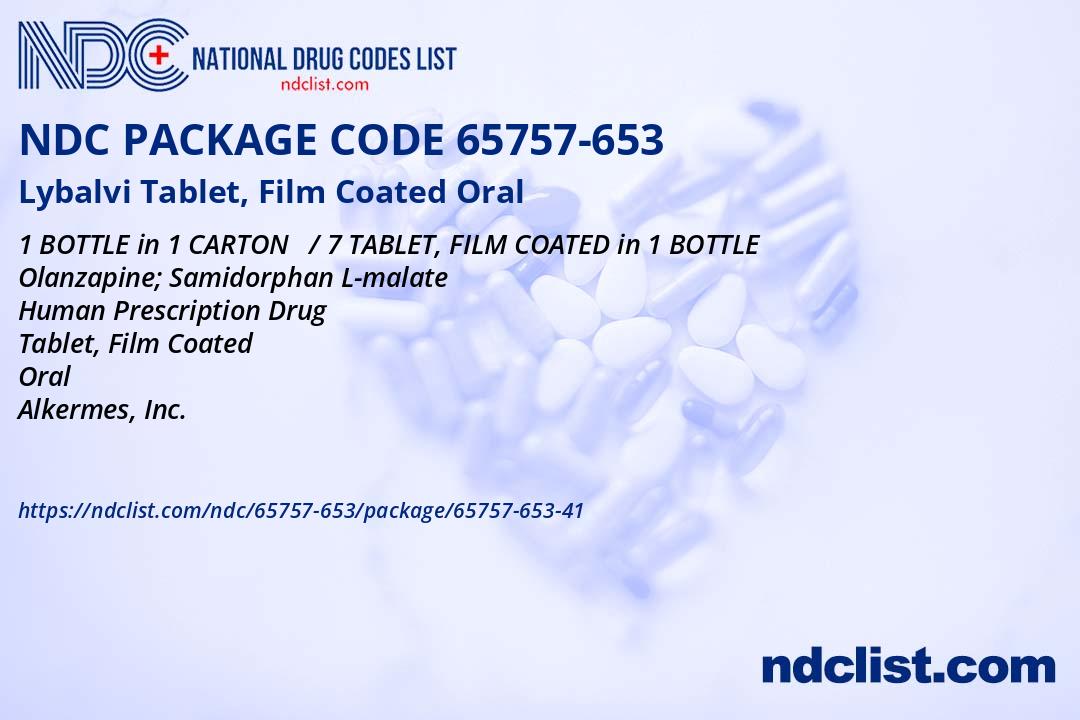NDC Package 65757-653-41 Lybalvi Tablet, Film Coated Oral
