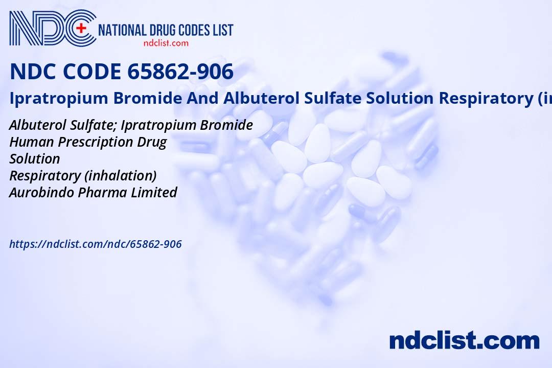 NDC 65862-906 Ipratropium Bromide And Albuterol Sulfate Solution ...