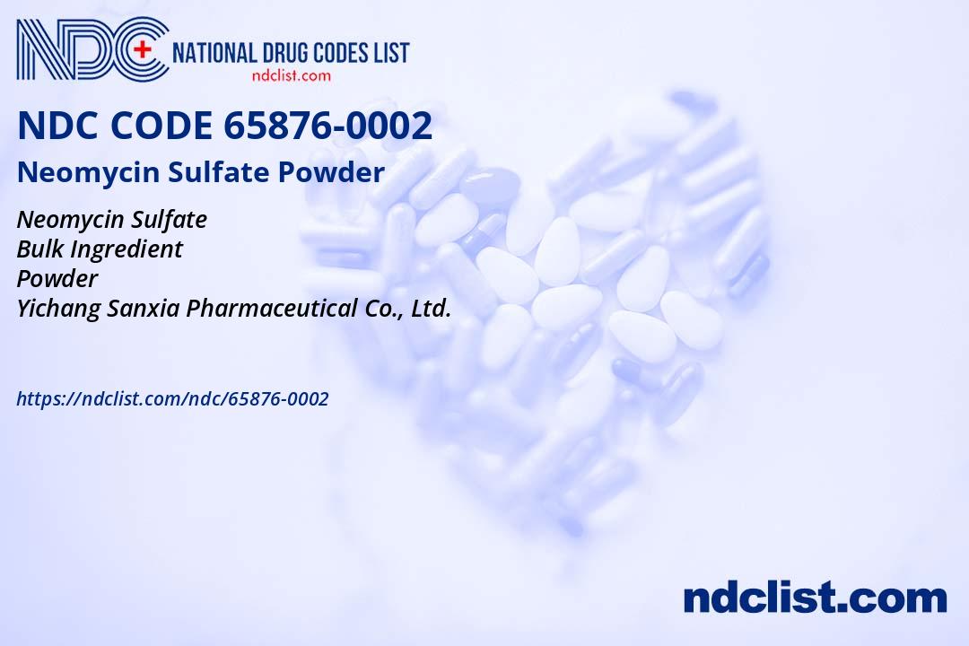NDC 65876-0002 Neomycin Sulfate Powder