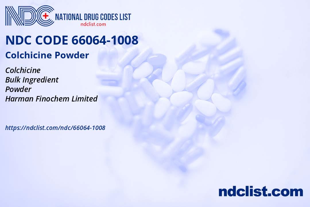 NDC 66064-1008 Colchicine Powder