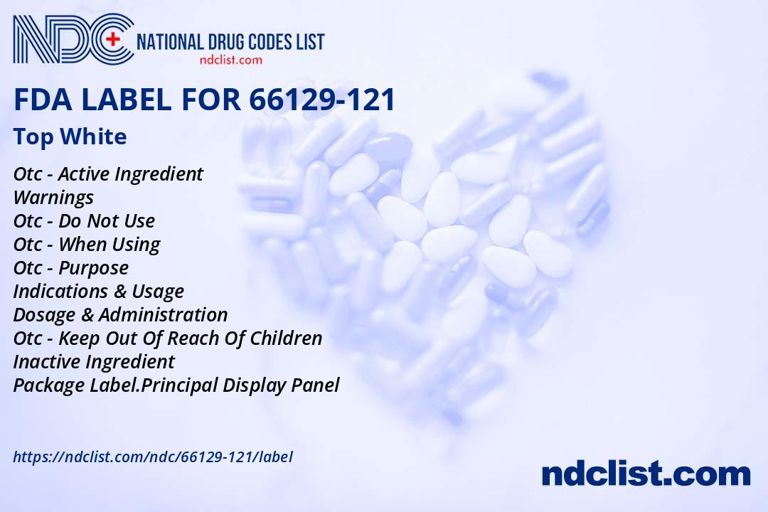 Top White - FDA Label NDC 66129-121