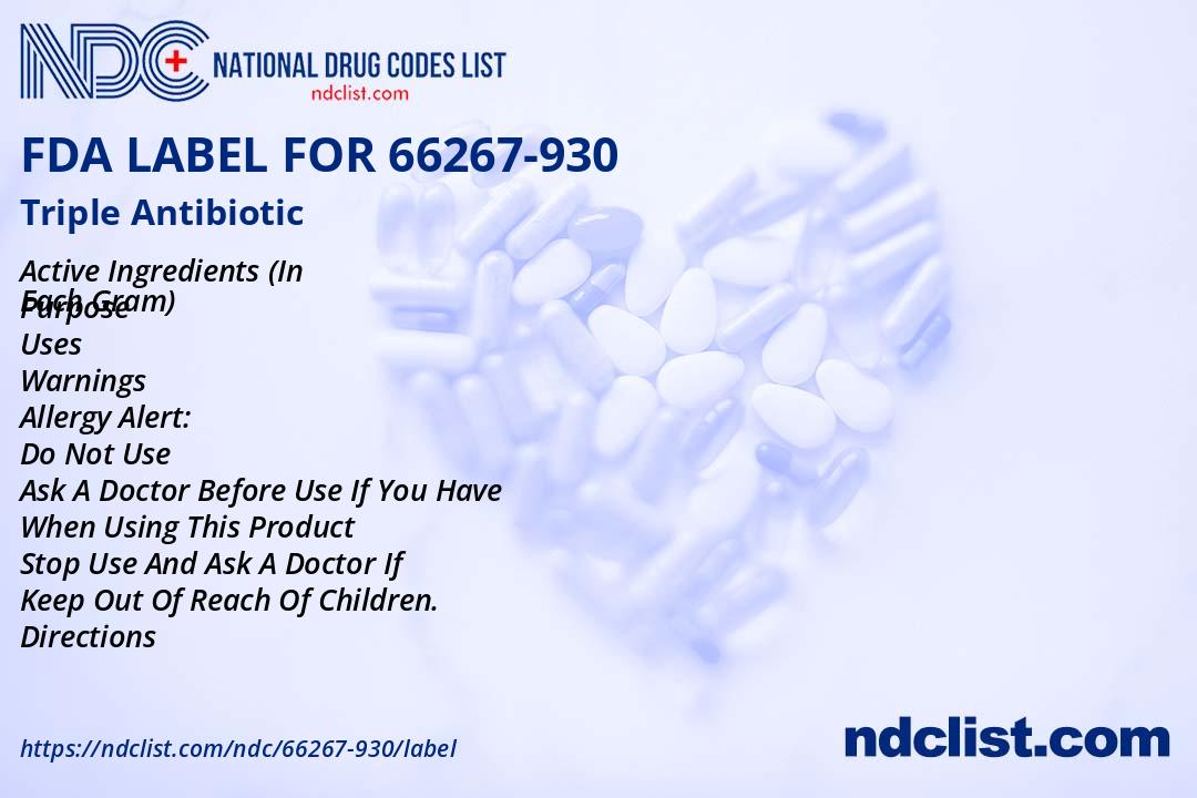 FDA Label for Triple Antibiotic - Indications, Usage & Precautions