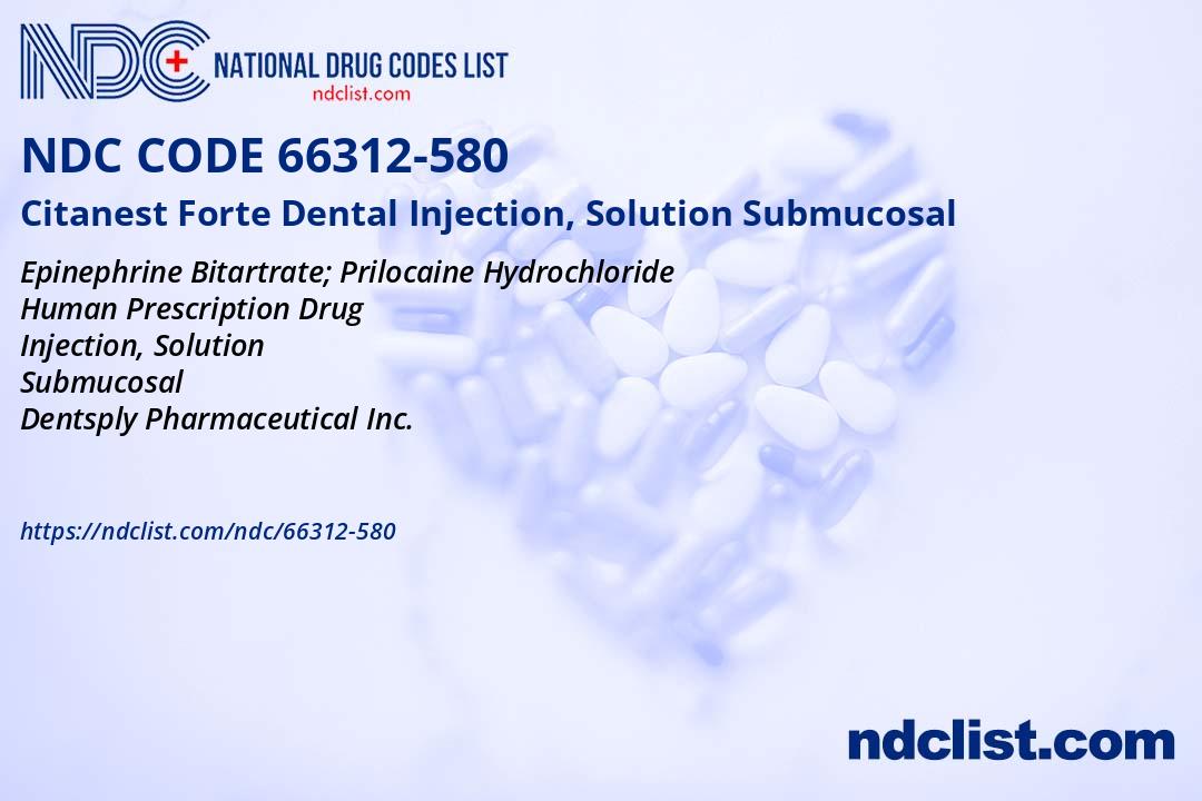 Citanest Forte Dental Injection, Solution NDC 66312-580
