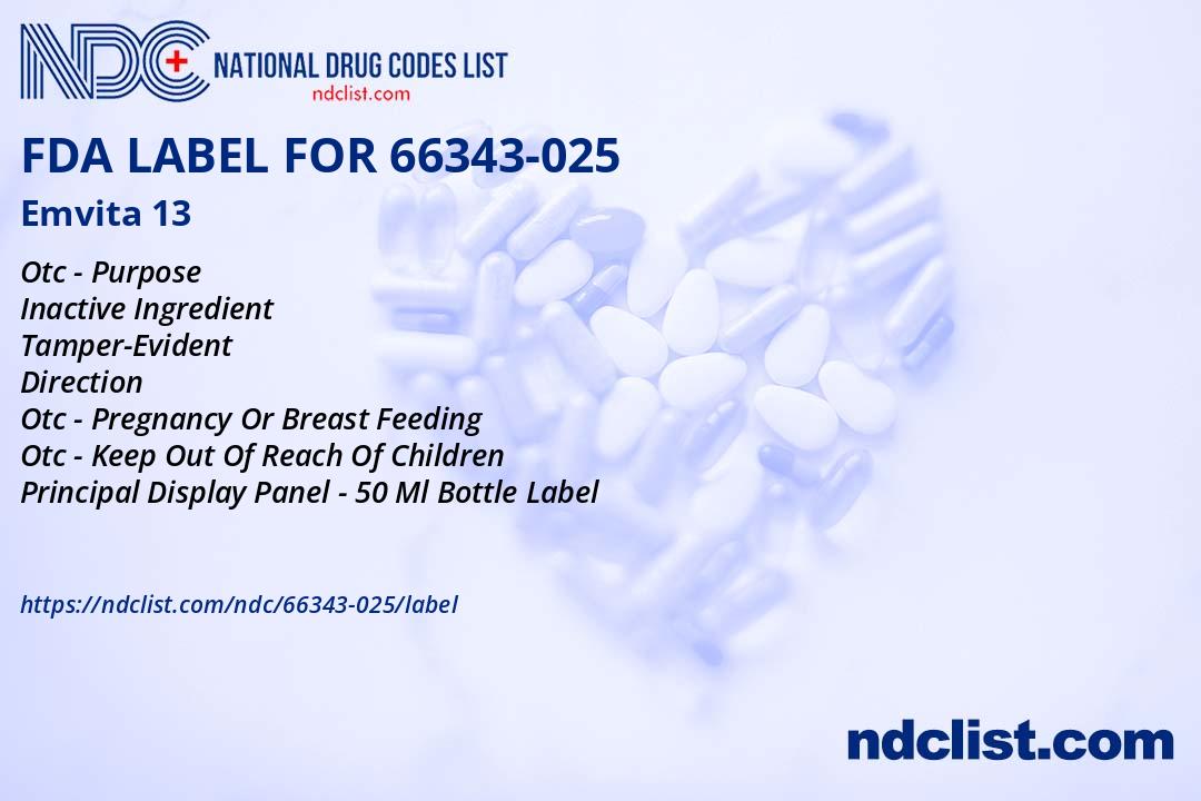 FDA Label for Emvita 13 - Indications, Usage & Precautions