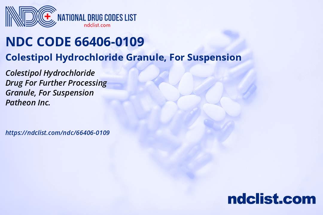 Colestipol Hydrochloride- NDC66406-0109