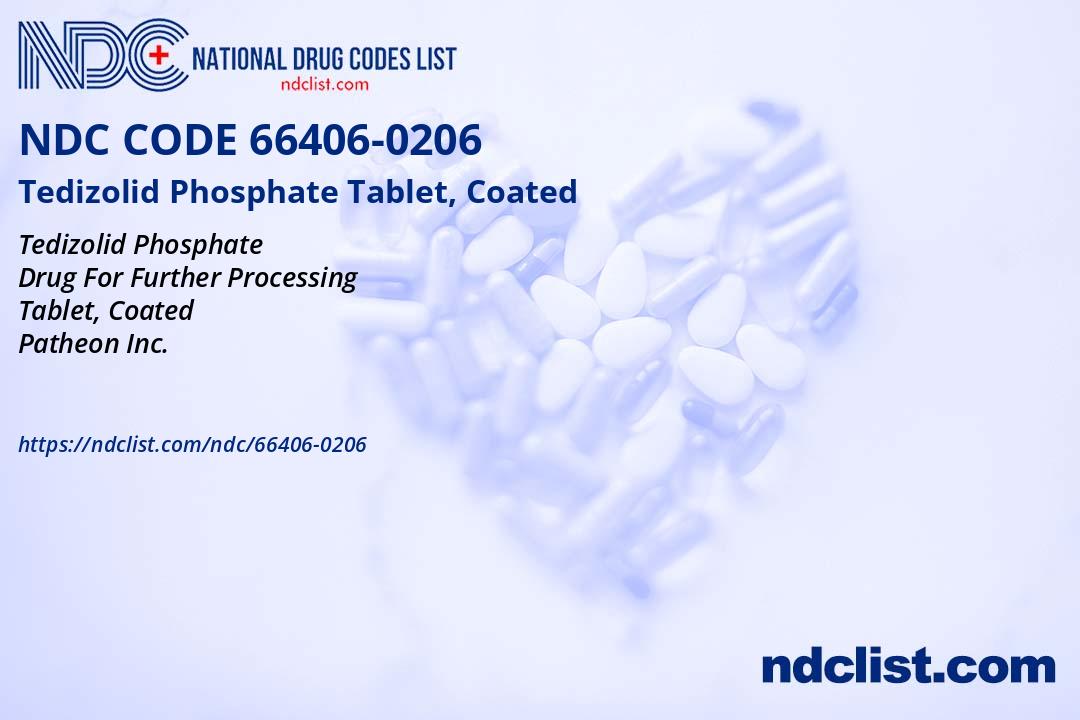Tedizolid Phosphate Tablet, Coated NDC 66406-0206