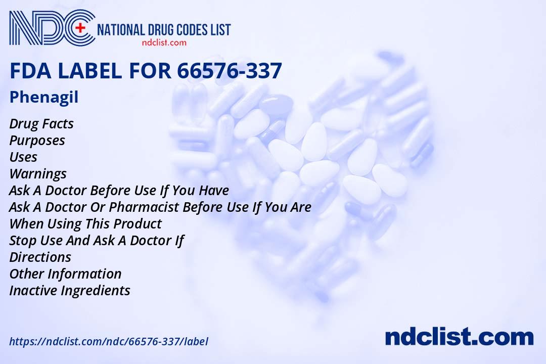 FDA Label for Phenagil - Indications, Usage & Precautions