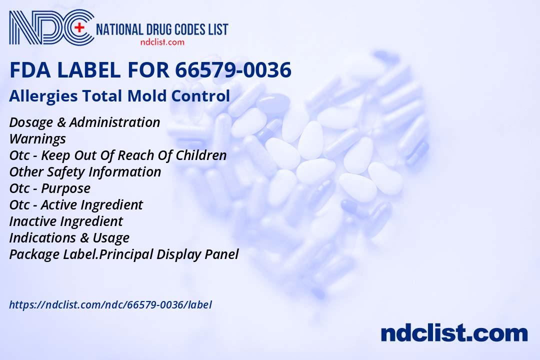 Allergies Total Mold Control FDA Label - NDC 66579-0036