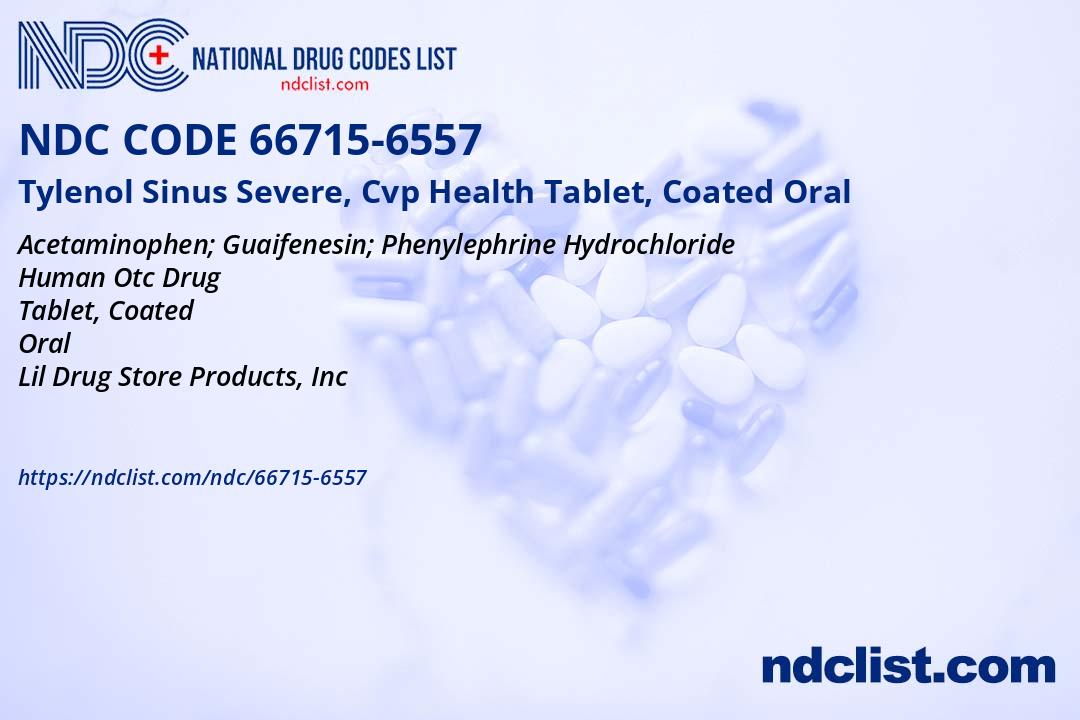 NDC 66715-6557 Tylenol Sinus Severe, Cvp Health Tablet, Coated Oral