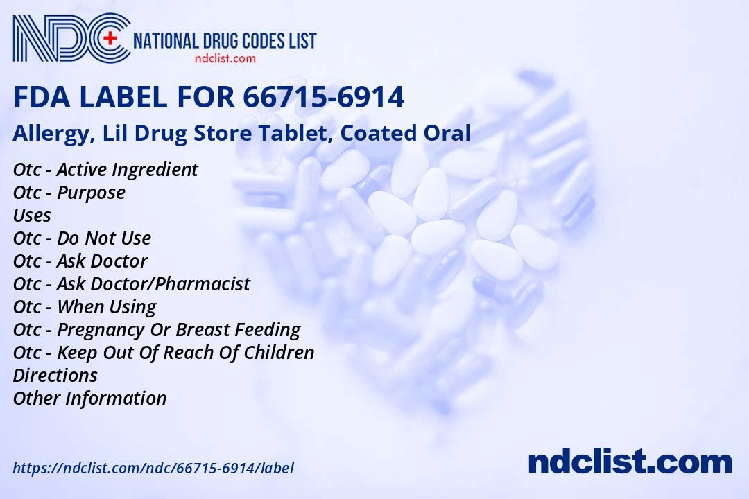 Allergy, Lil Drug Store FDA Label - NDC 66715-6914