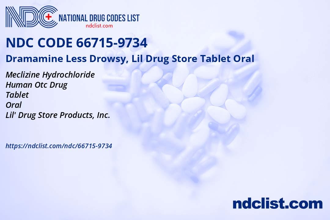 Dramamine Less Drowsy, Lil Drug Store Tablet NDC 66715-9734