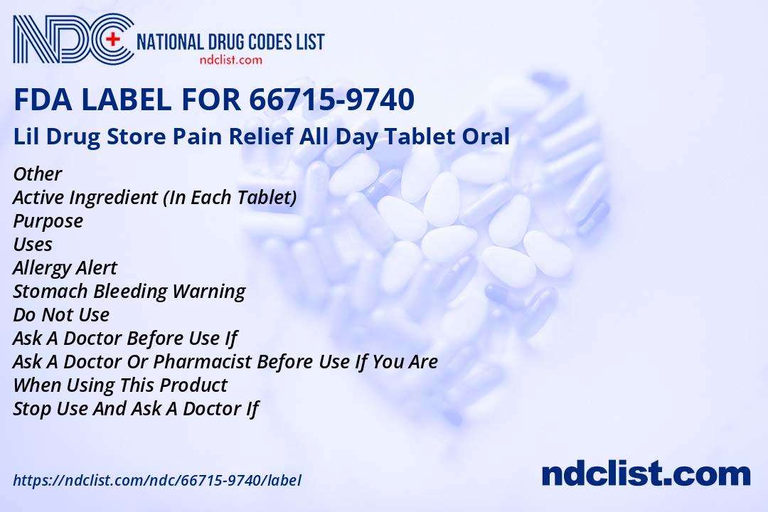 FDA Label for Lil Drug Store Pain Relief All Day Tablet Oral ...