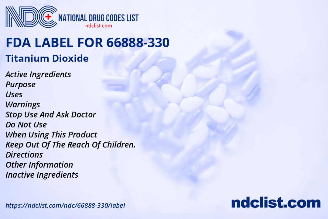 FDA Label for Titanium Dioxide - Indications, Usage & Precautions