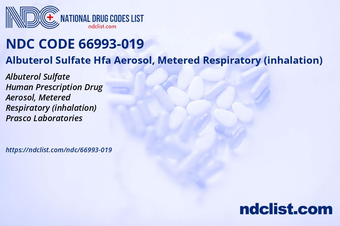NDC 66993-019 Albuterol Sulfate Hfa Aerosol, Metered Respiratory ...