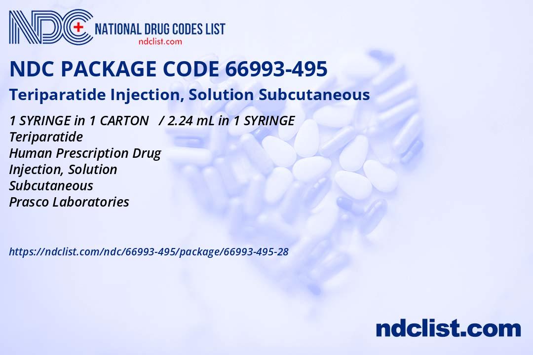 Teriparatide Injection, Solution NDC Package 66993-495-28