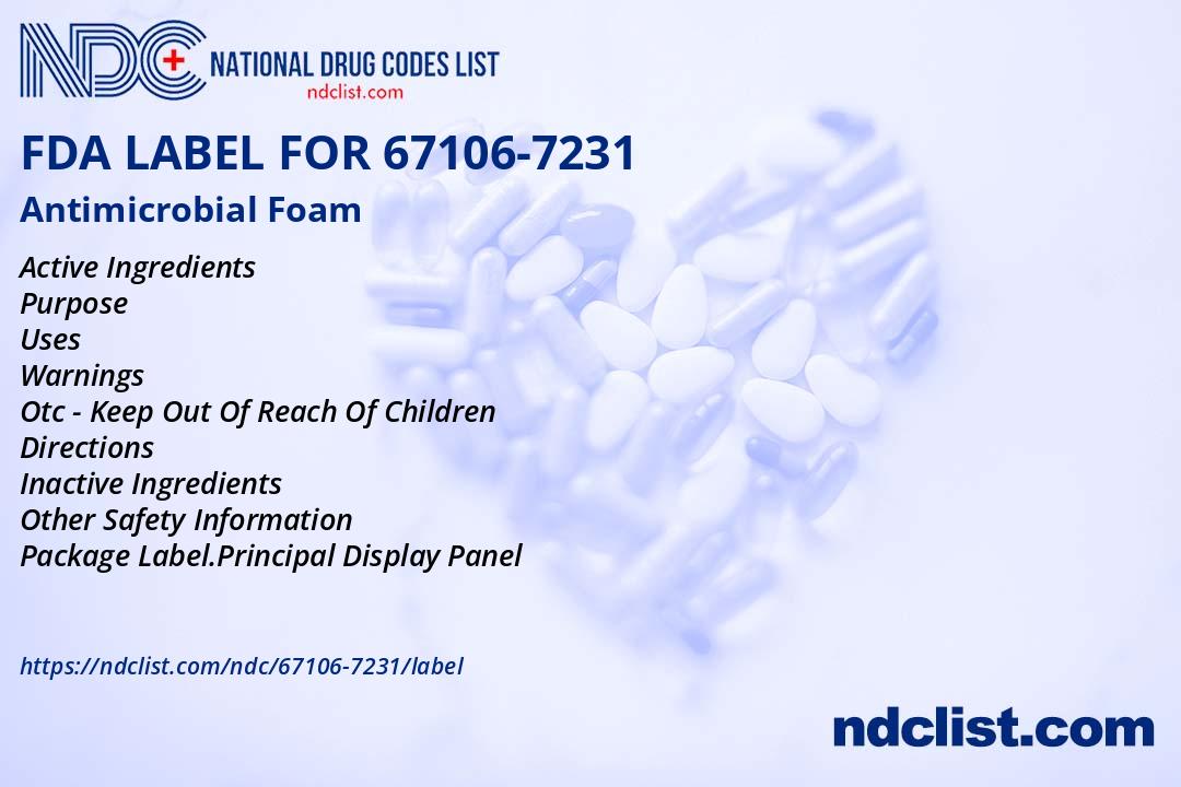 FDA Label for Antimicrobial Foam - Indications, Usage & Precautions