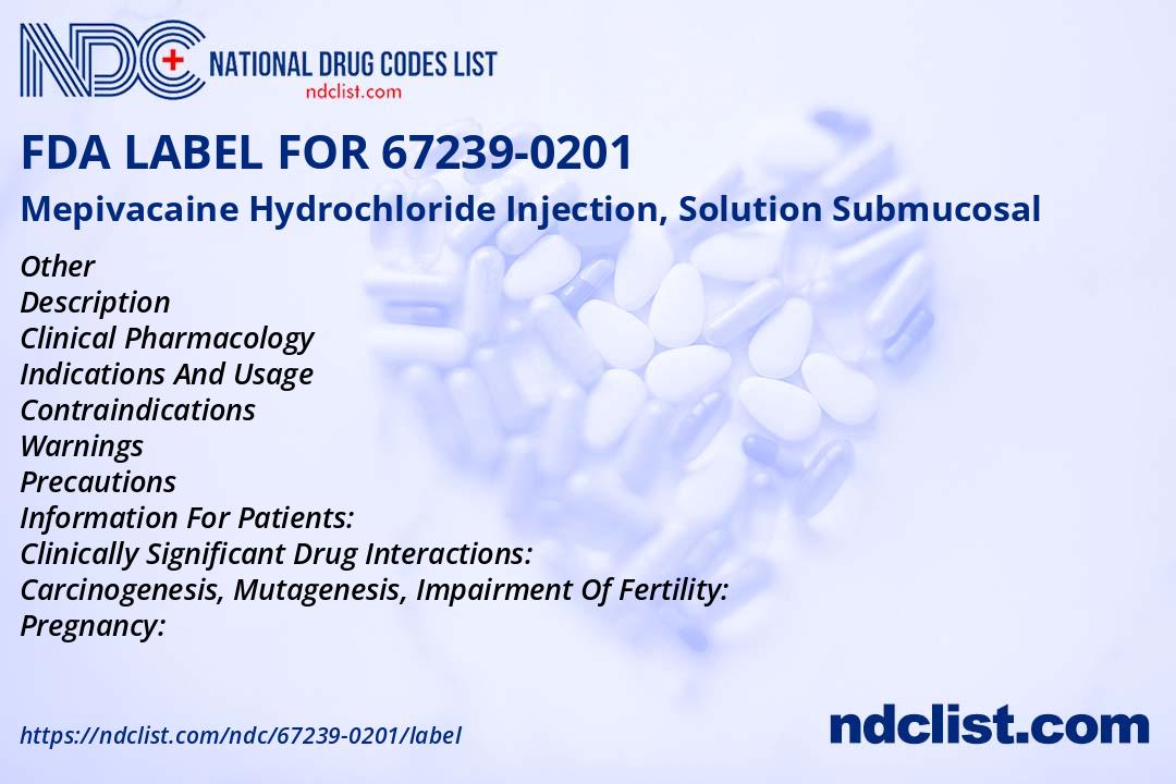 FDA Label for Mepivacaine Hydrochloride Injection, Solution Submucosal ...