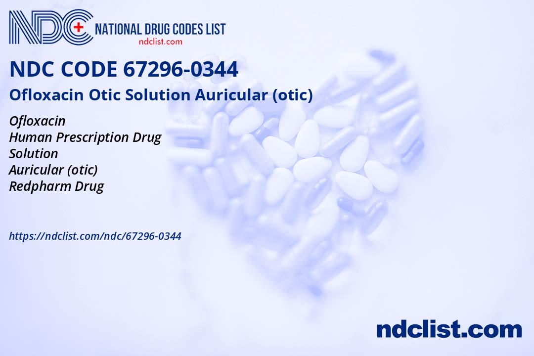 NDC 67296-0344 Ofloxacin Otic