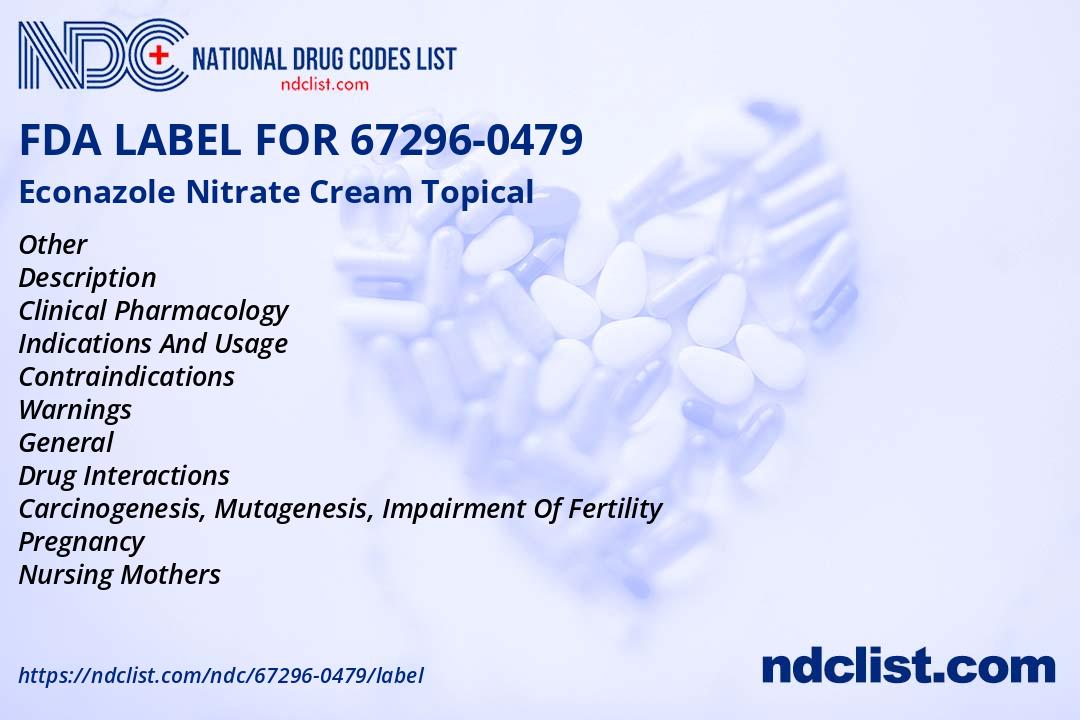 Econazole Nitrate- FDA Label NDC67296-0479