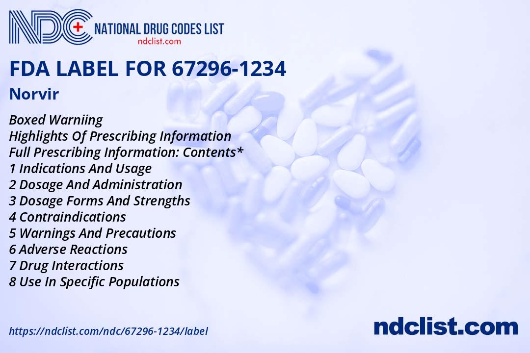 FDA Label for Norvir - Indications, Usage & Precautions
