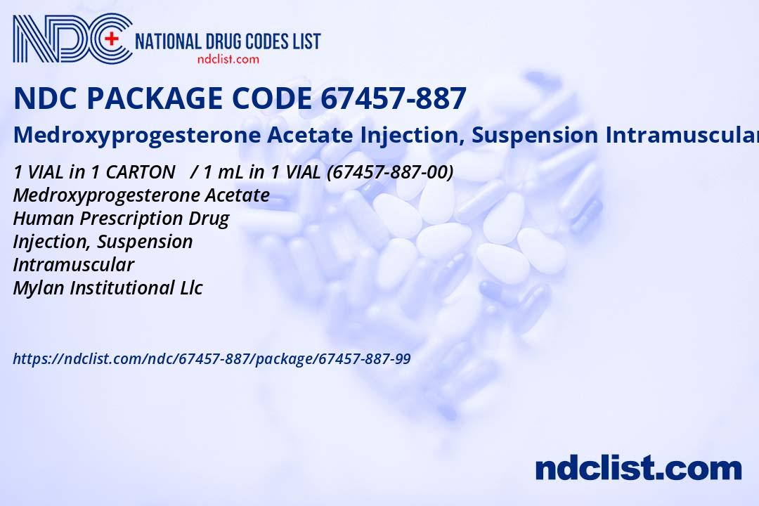 Medroxyprogesterone Acetate NDC Package 67457-887-99