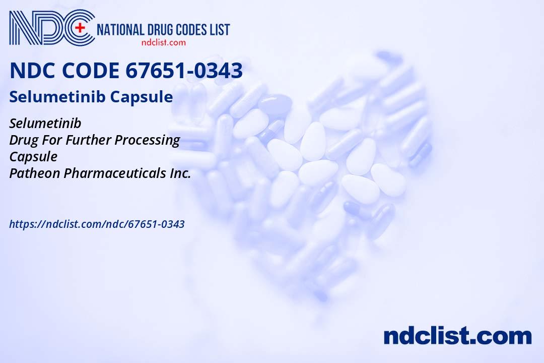NDC 67651-0343 Selumetinib Capsule