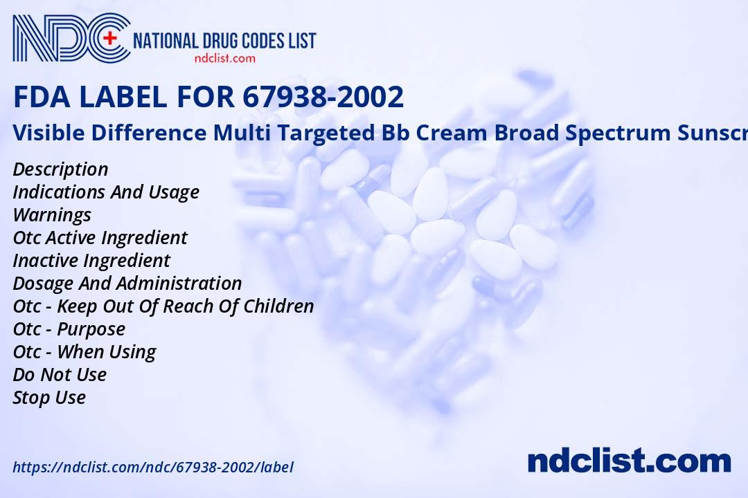 Visible Difference Multi Targete- FDA Label NDC67938-2002