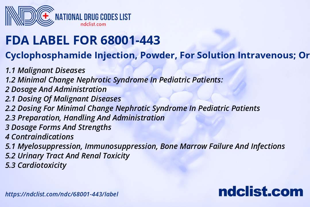 FDA Label for Cyclophosphamide Injection, Powder, For Solution ...