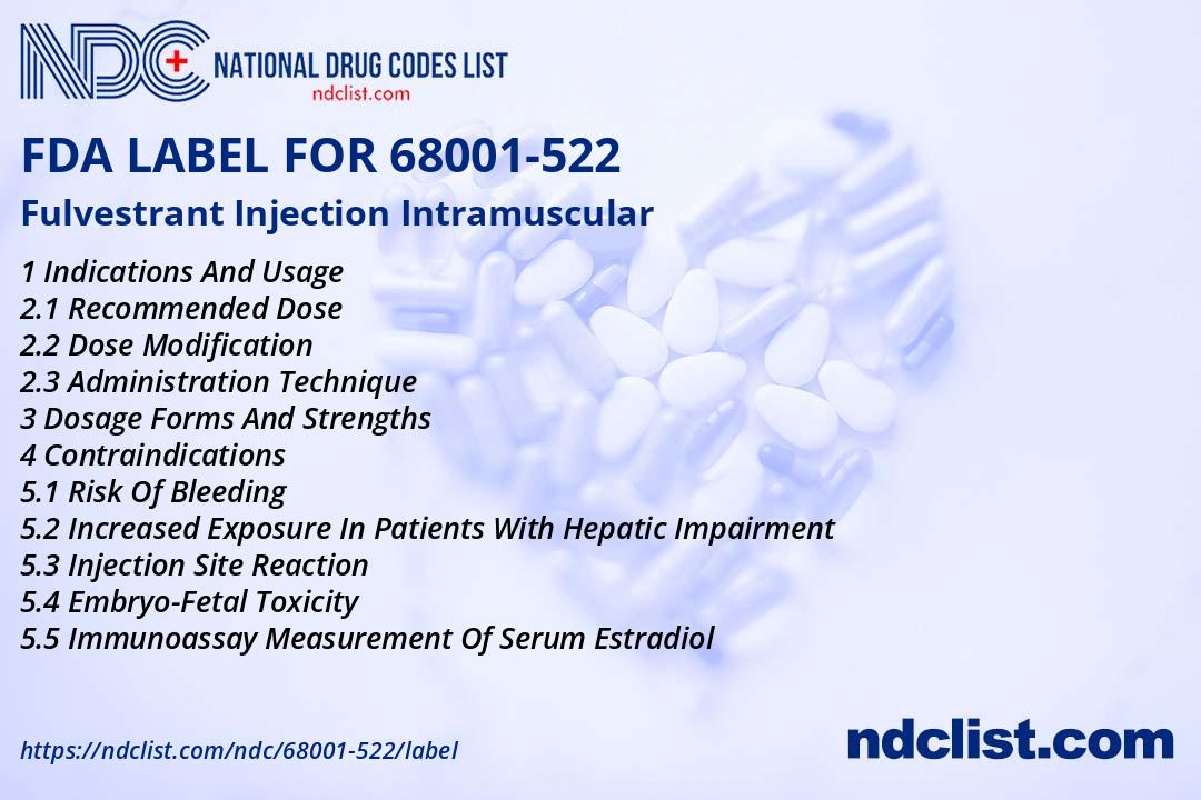 FDA Label for Fulvestrant Injection Intramuscular - Indications, Usage ...