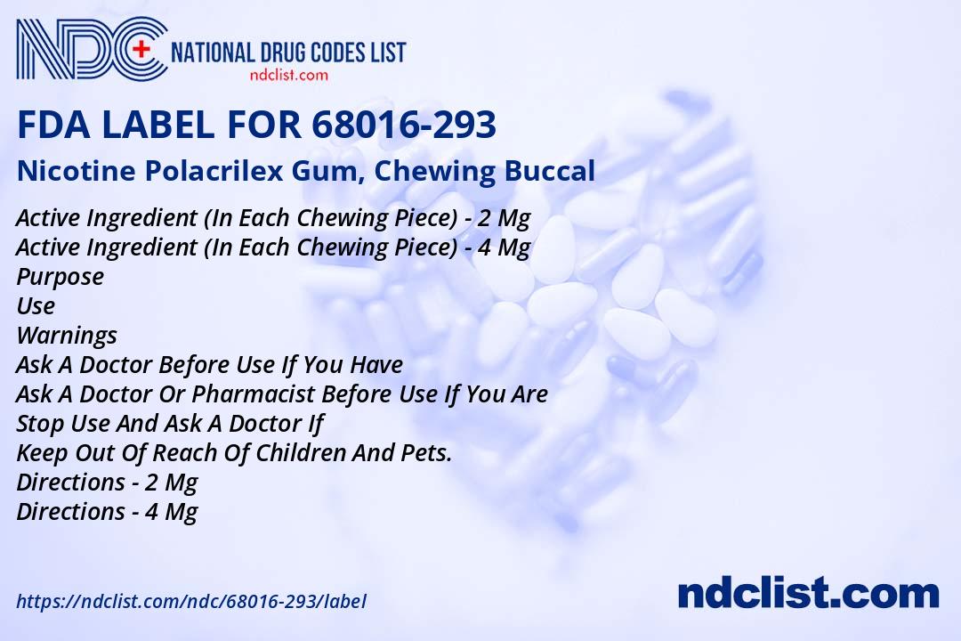 FDA Label for Nicotine Polacrilex Gum, Chewing Buccal - Indications ...