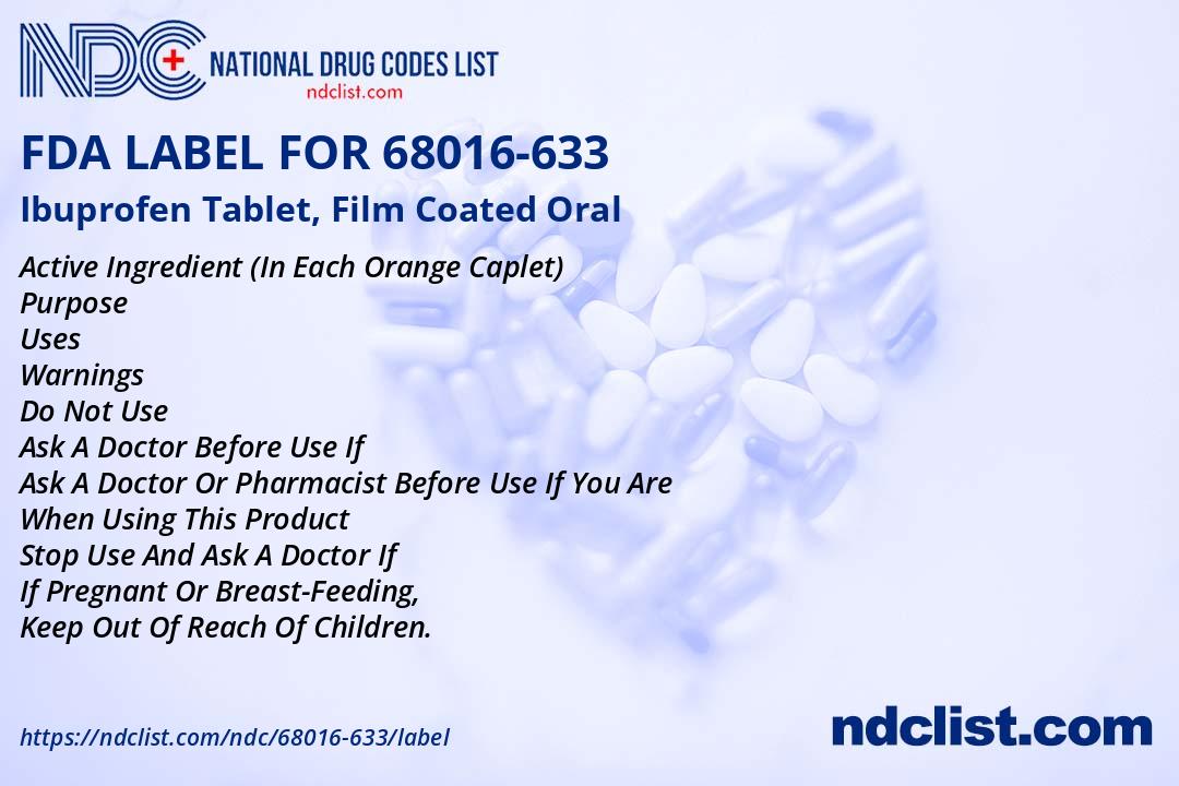 FDA Label for Ibuprofen - Indications, Usage & Precautions