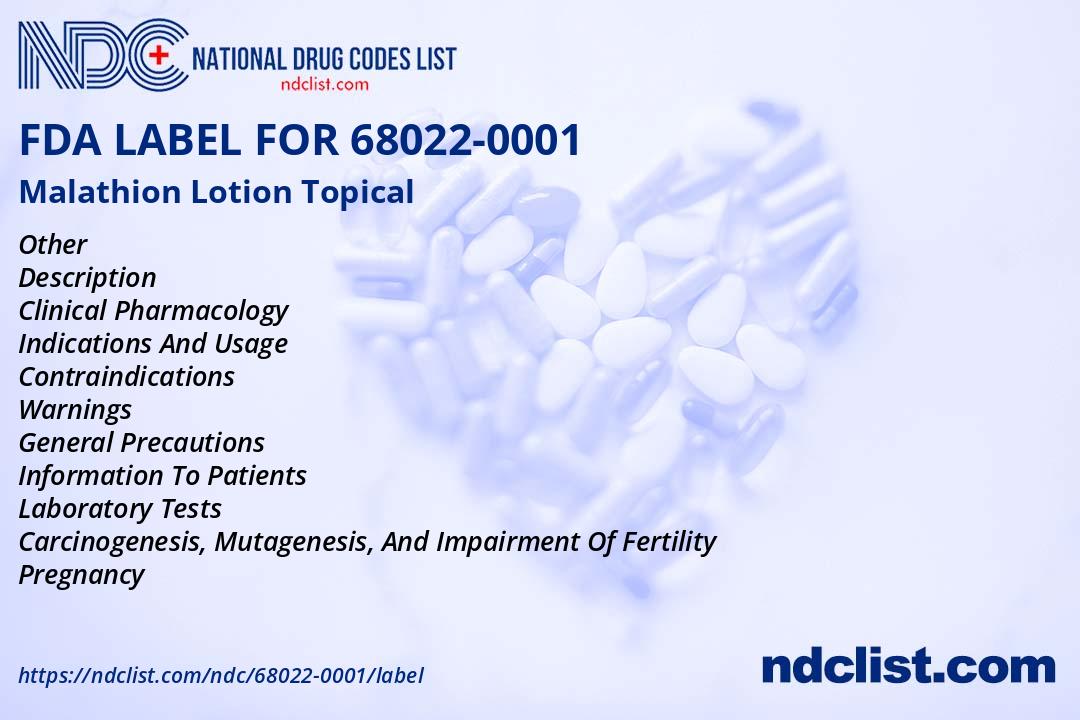 FDA Label for Malathion Lotion Topical - Indications, Usage & Precautions