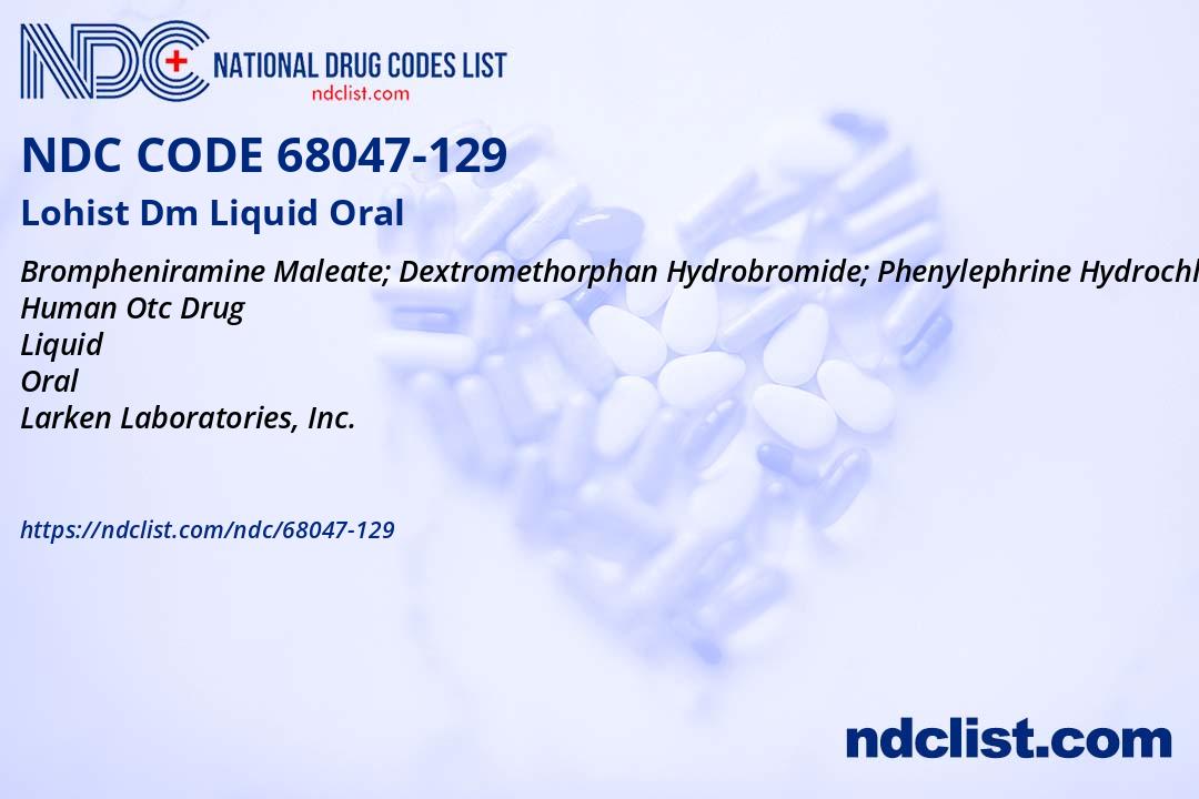 NDC 68047-129 Lohist Dm Liquid Oral