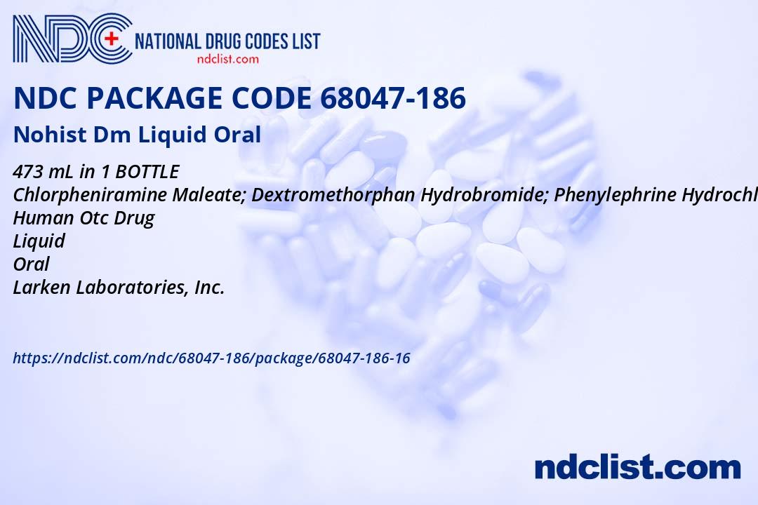 Nohist Dm Liquid- NDC68047-186-16